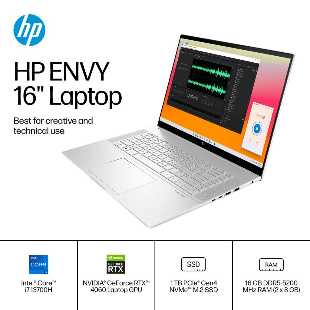 HP ENVY 16 H1053dx 13th Gen RTX 4060 - Low Price laptop